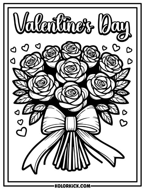Valentine's Day Coloring Pages - Free Printable Sheets