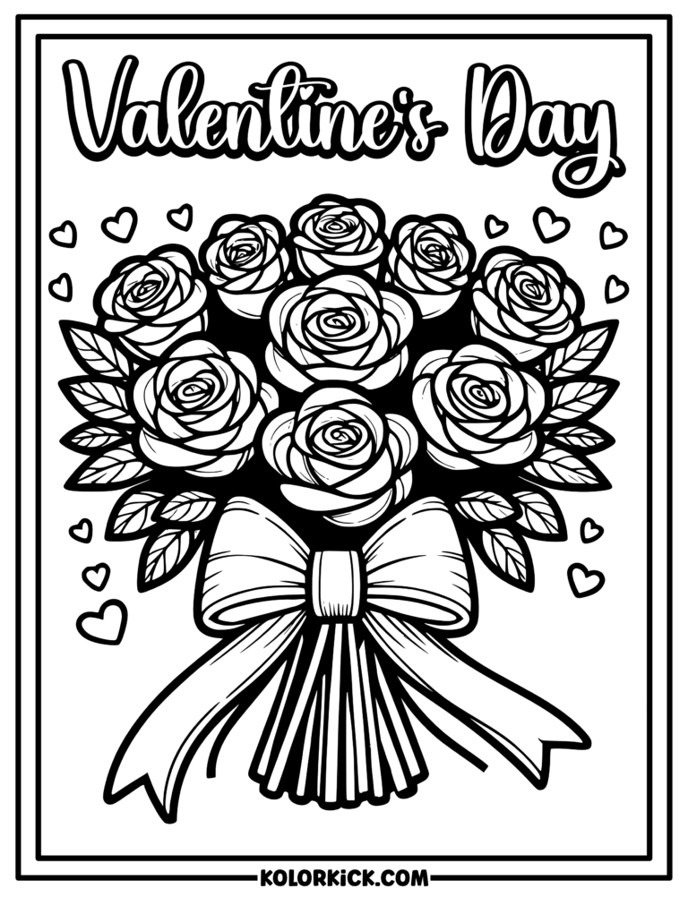 Valentine's Day Coloring Pages - Free Printable Sheets