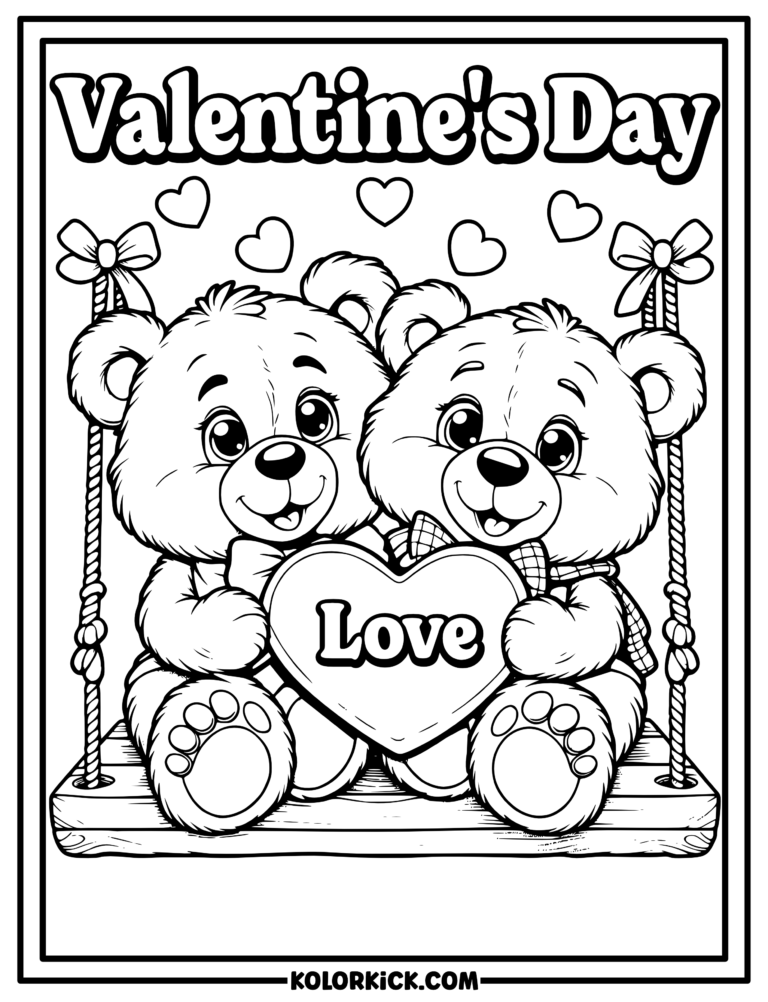 Valentine's Day Coloring Pages - Free Printable Sheets