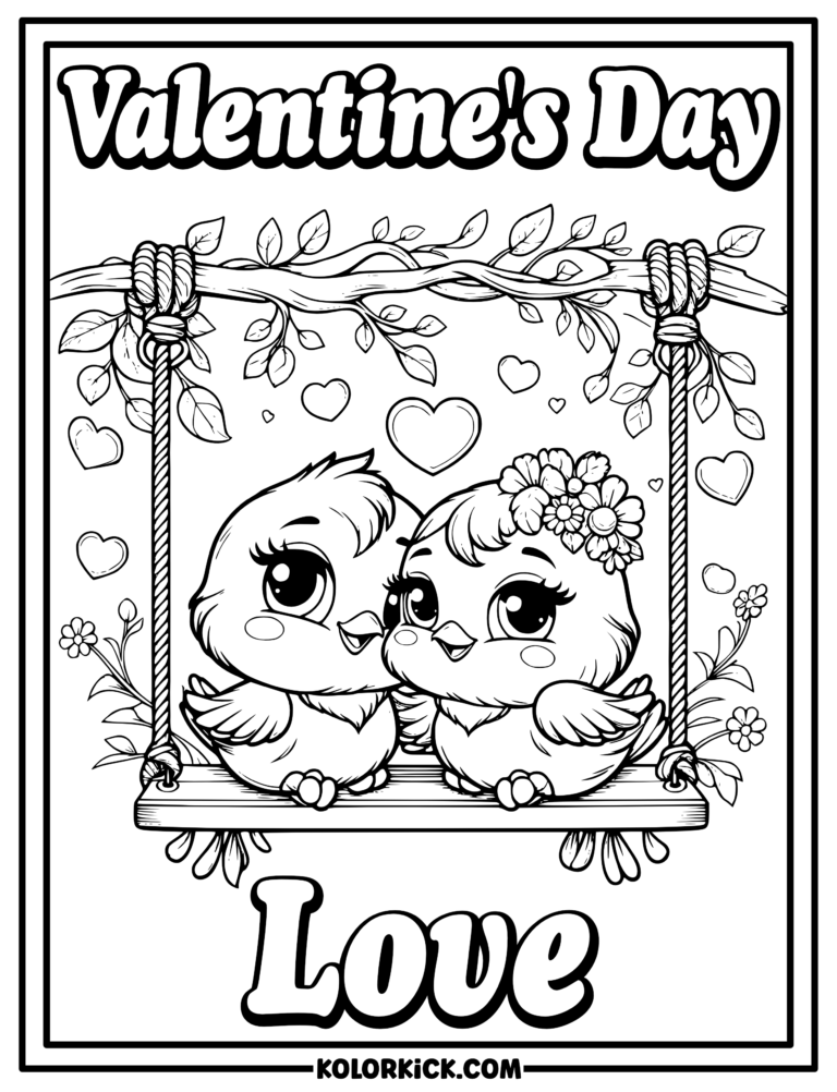 Valentine's Day Coloring Pages - Free Printable Sheets