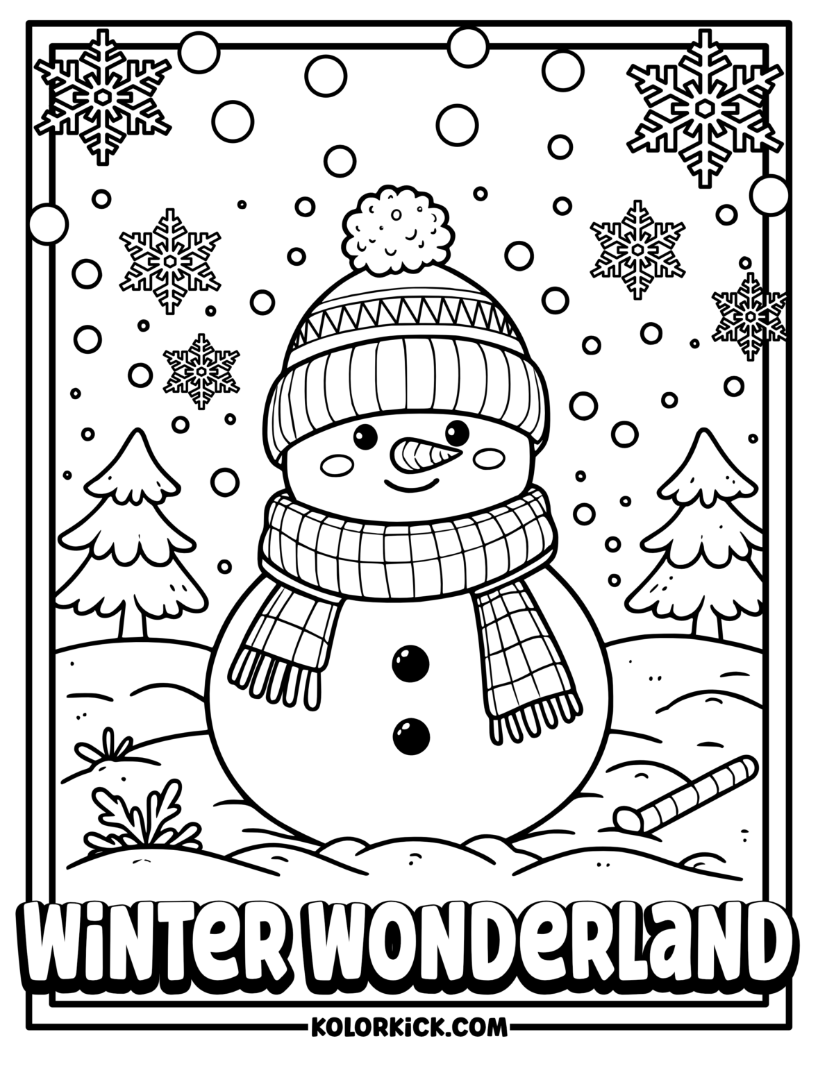 Winter Coloring Pages - Free Downloadable PDFs