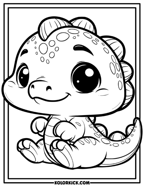 Cute Dinosaur Coloring Pages - 100% Free Printable PDFs