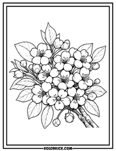 Blooming Flower Coloring Pages - Free Printable PDFs
