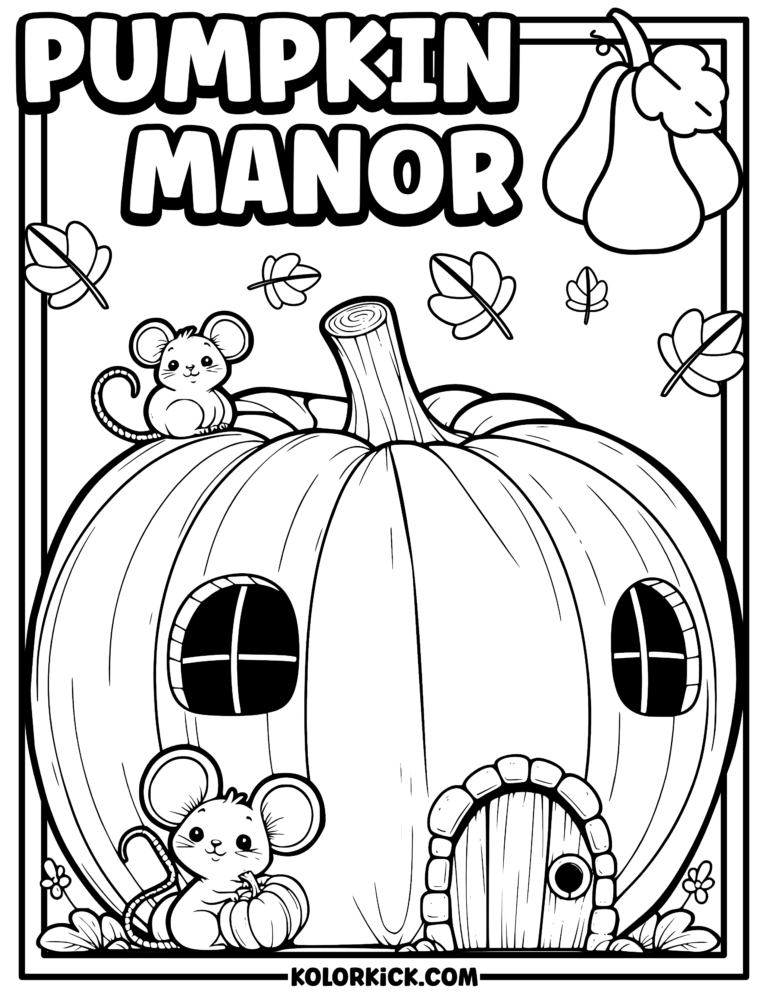 Cute Pumpkin Coloring Pages - (100% Free Printable PDFs)