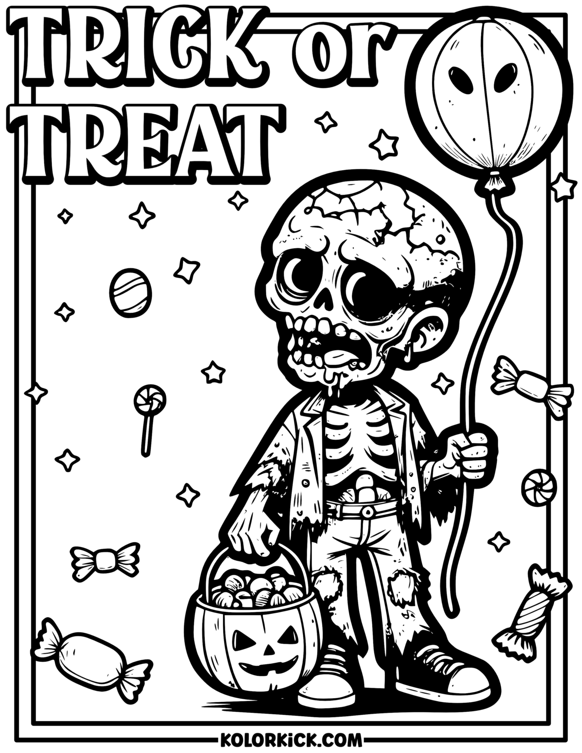 Spooky Halloween Coloring Pages - 100% Free Printable PDFs