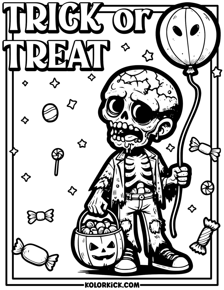 Spooky Halloween Coloring Pages - 100% Free Printable PDFs