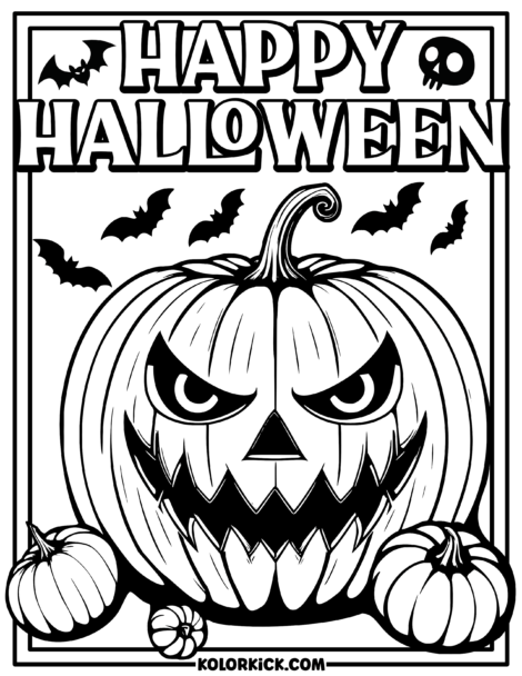 Spooky Halloween Coloring Pages - 100% Free Printable PDFs
