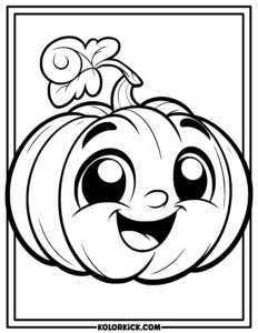 Cute Pumpkin Coloring Pages - (100% Free Printable PDFs)