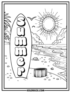 Sunny Summer Coloring Pages - 100% Free Printable PDFs