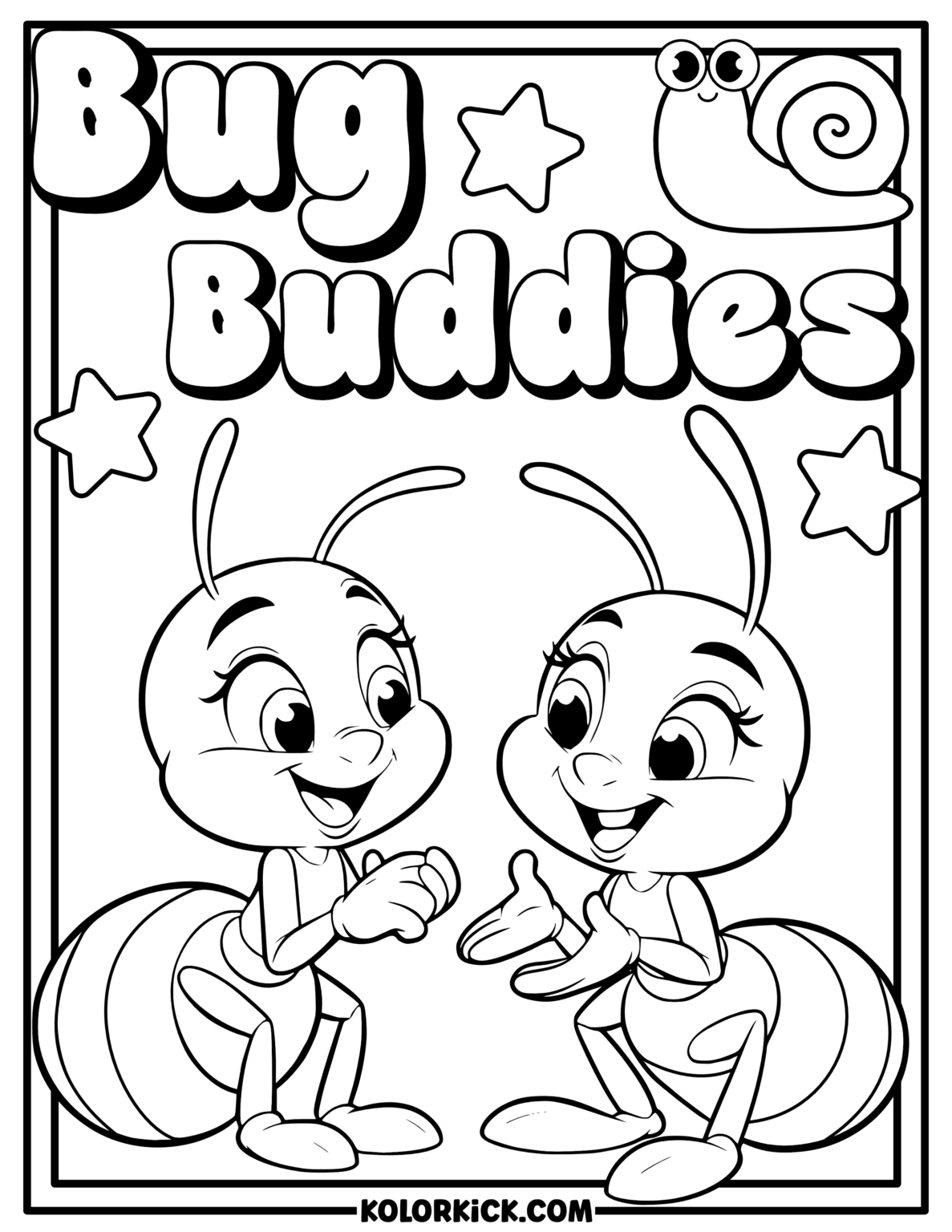 Cute Insect Coloring Pages - (100% Free Printable PDFs)