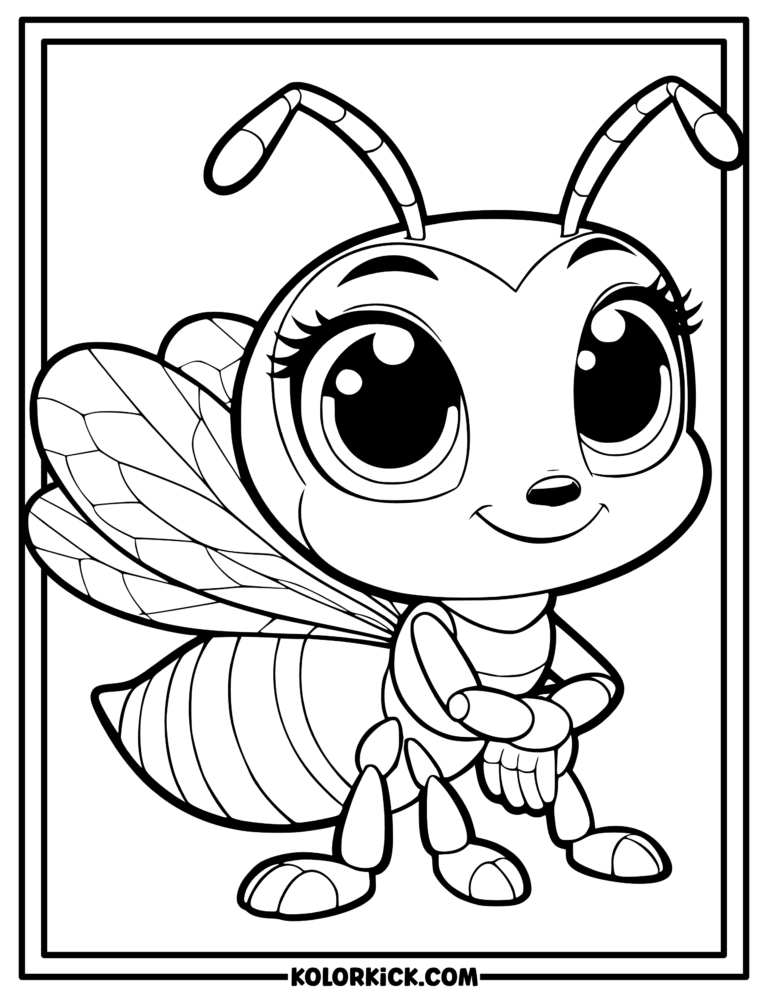 Cute Insect Coloring Pages - (100% Free Printable PDFs)