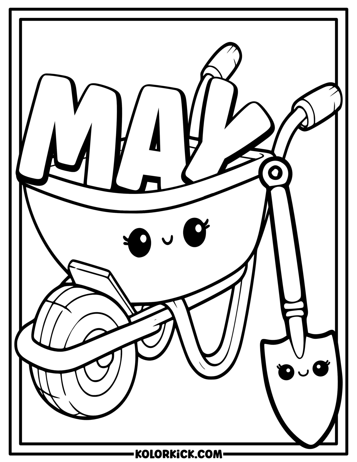 Cute May Coloring Pages - (100% Free Printable PDFs)