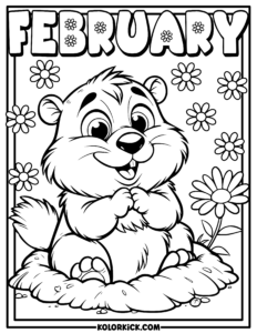 Cute February Coloring Pages - (100% Free Printable PDFs)