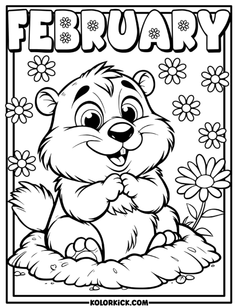 Cute February Coloring Pages - (100% Free Printable PDFs)