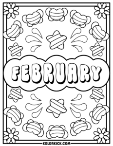 Cute February Coloring Pages - (100% Free Printable PDFs)