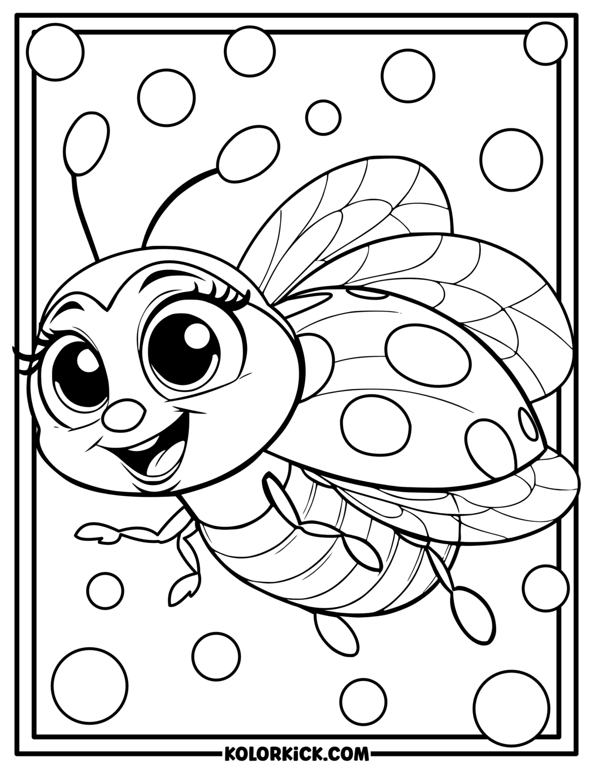 Cute Insect Coloring Pages - (100% Free Printable PDFs)