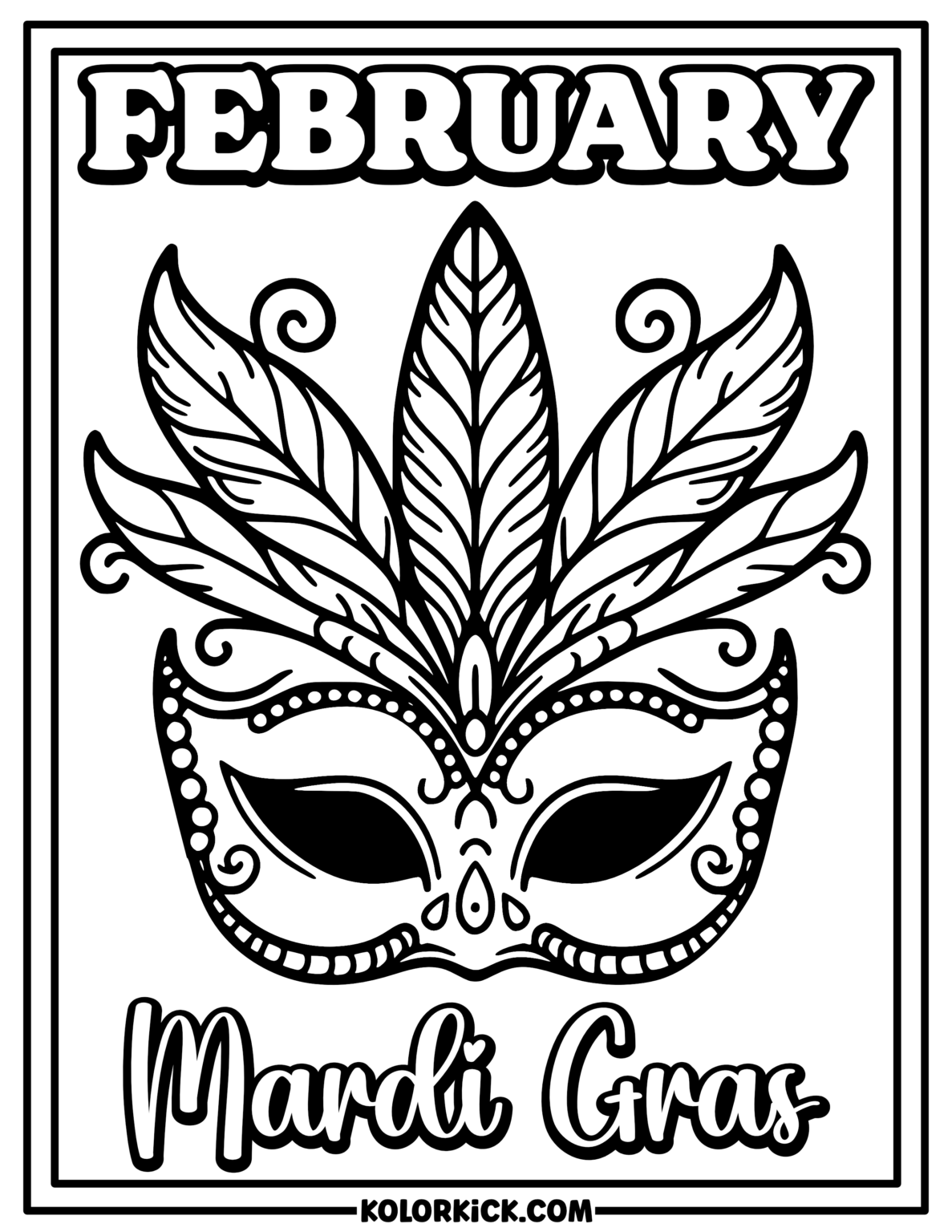 Cute February Coloring Pages - (100% Free Printable PDFs)