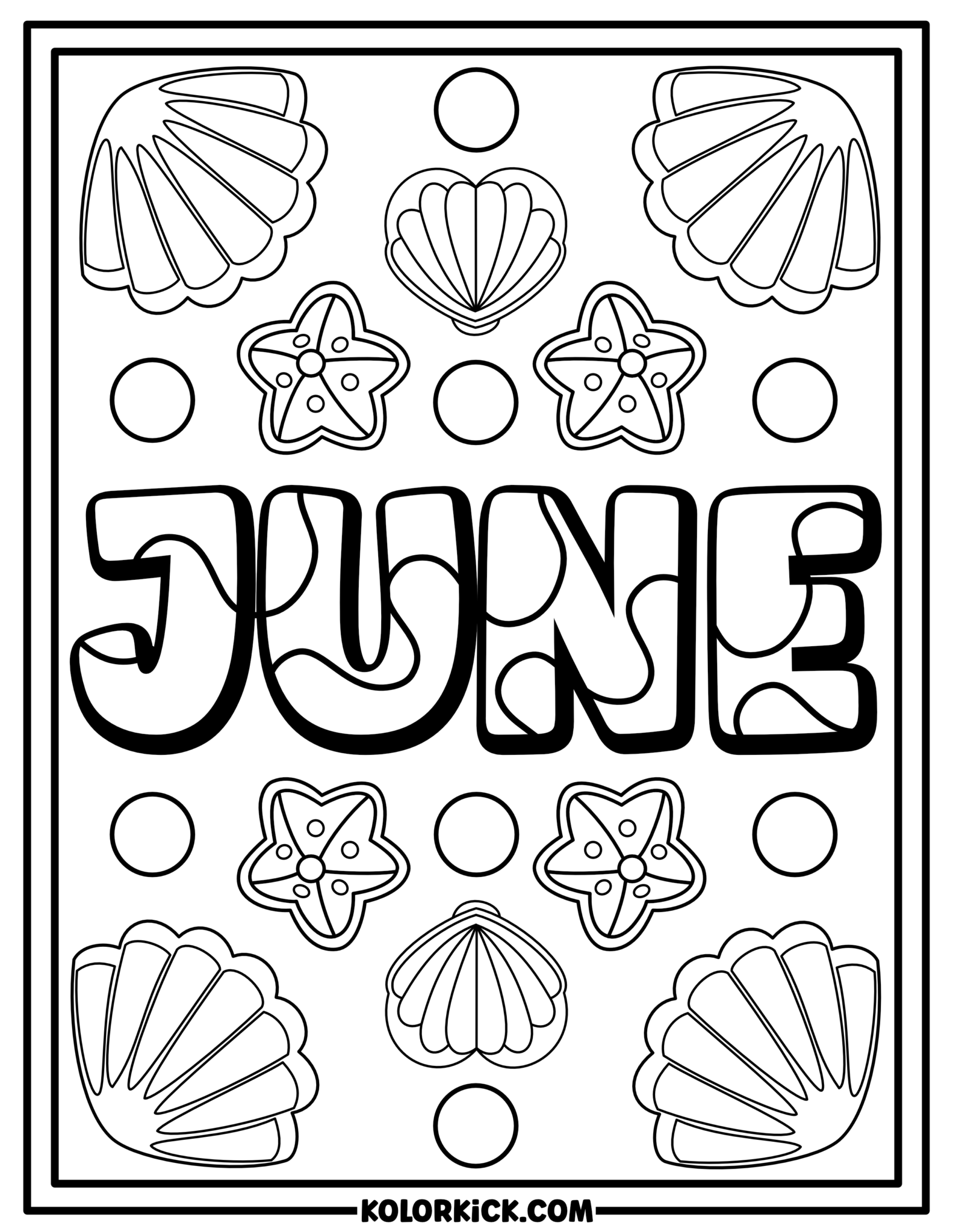 Cute June Coloring Pages - (100% Free Printable PDFs)