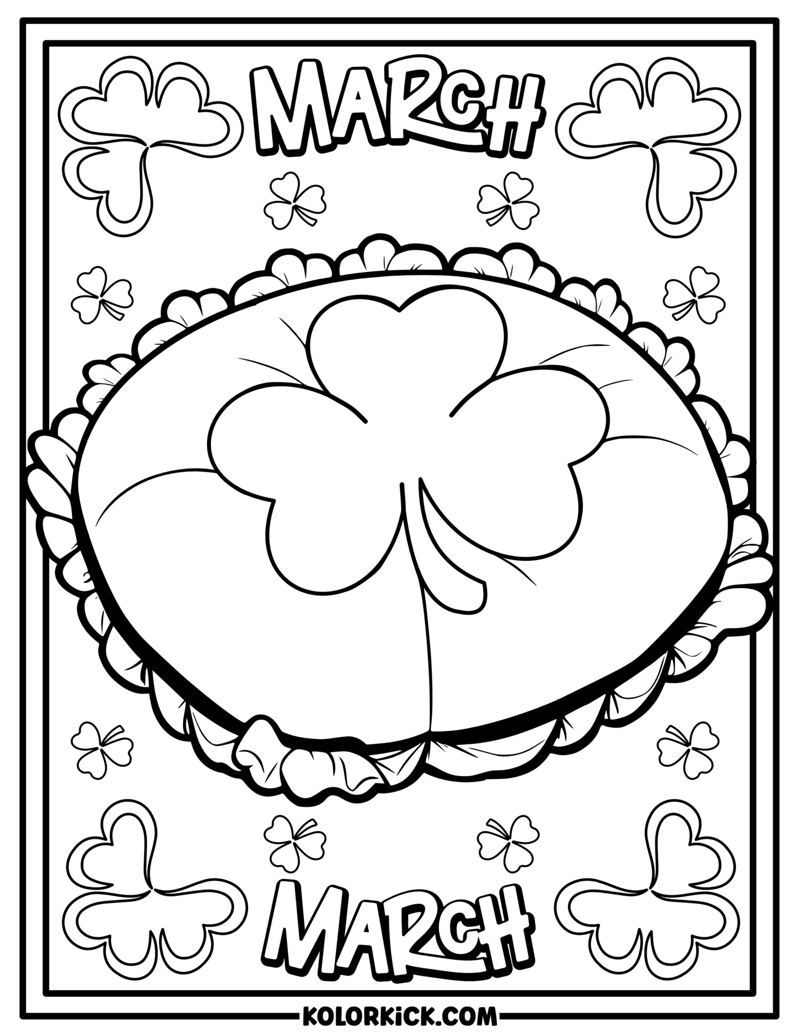 Cute March Coloring Pages - (100% Free Printable PDFs)