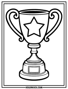 Champion Trophy Coloring Pages - (100% Free Printable PDFs)
