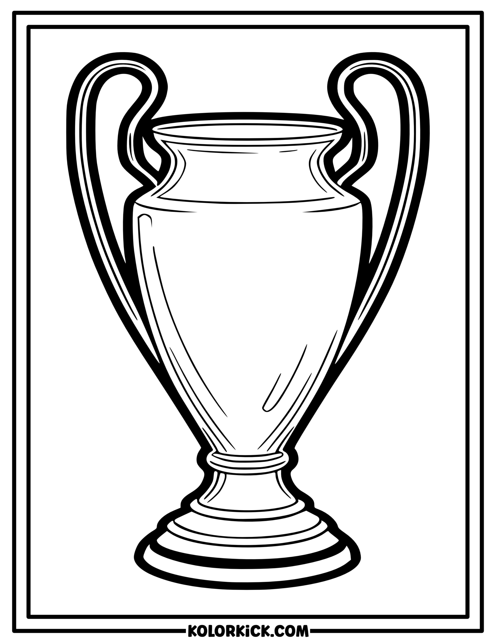 Champion Trophy Coloring Pages - (100% Free Printable PDFs)