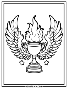 Champion Trophy Coloring Pages - (100% Free Printable PDFs)