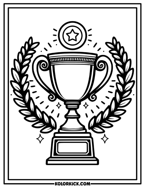 Champion Trophy Coloring Pages - (100% Free Printable PDFs)