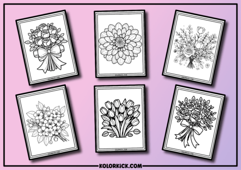 Blooming Flower Coloring Pages - Free Printable PDFs