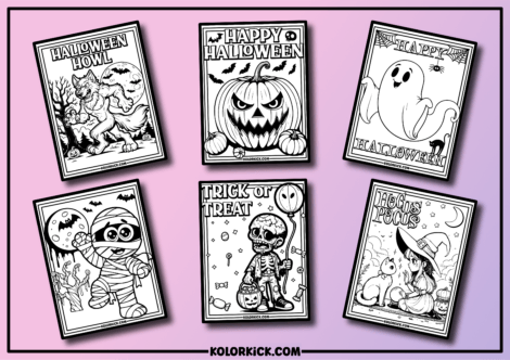 Spooky Halloween Coloring Pages - 100% Free Printable PDFs